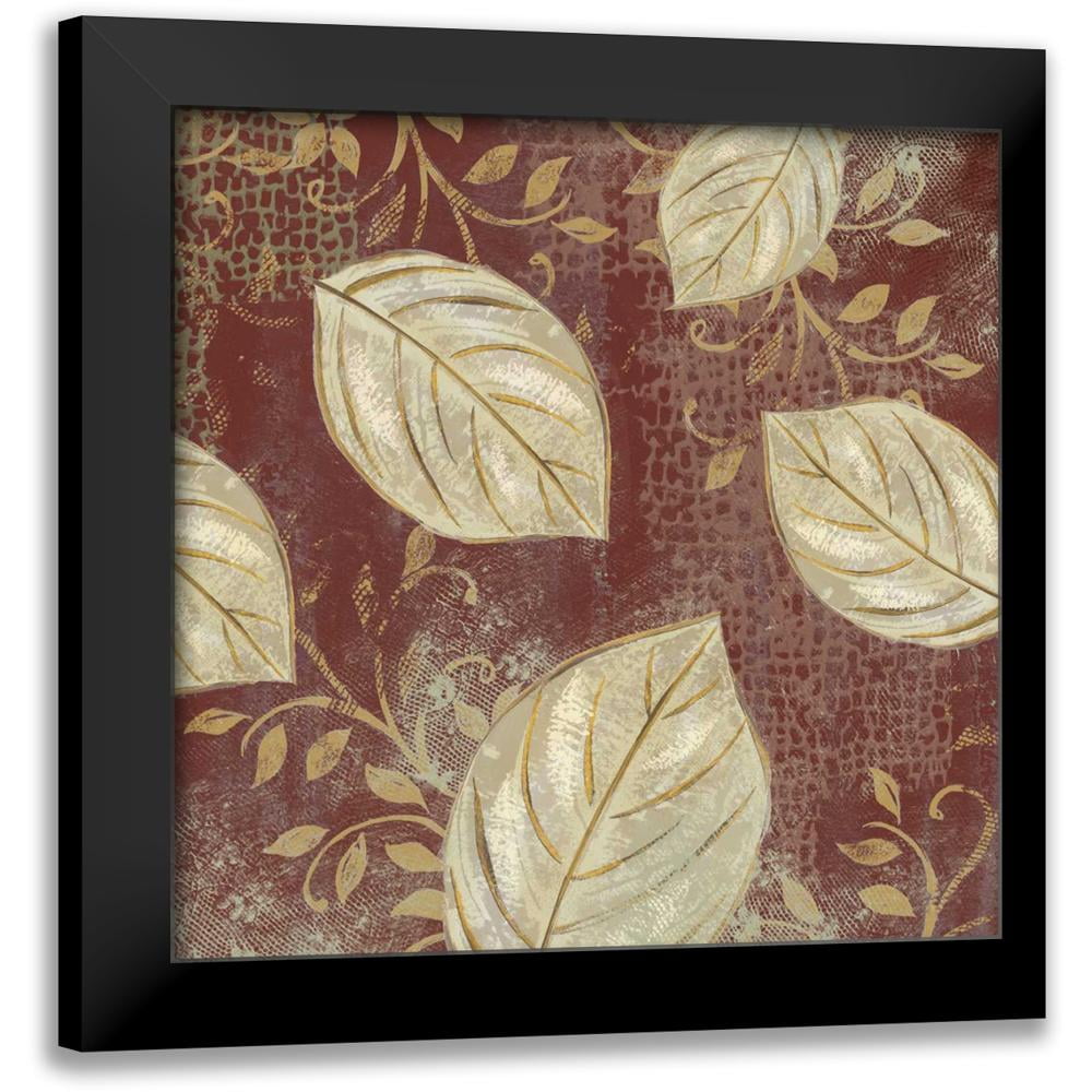 Lyon, Rebecca 15x15 Black Modern Framed Museum Art Print Titled - Leaf Toss Mix IV - Walmart.com