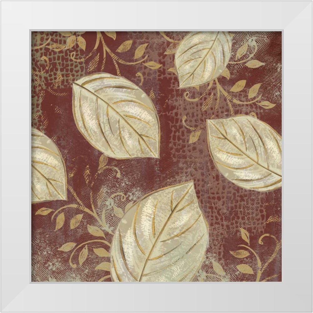 Lyon, Rebecca 15x15 White Modern Wood Framed Museum Art Print Titled - Leaf Toss Mix IV ...