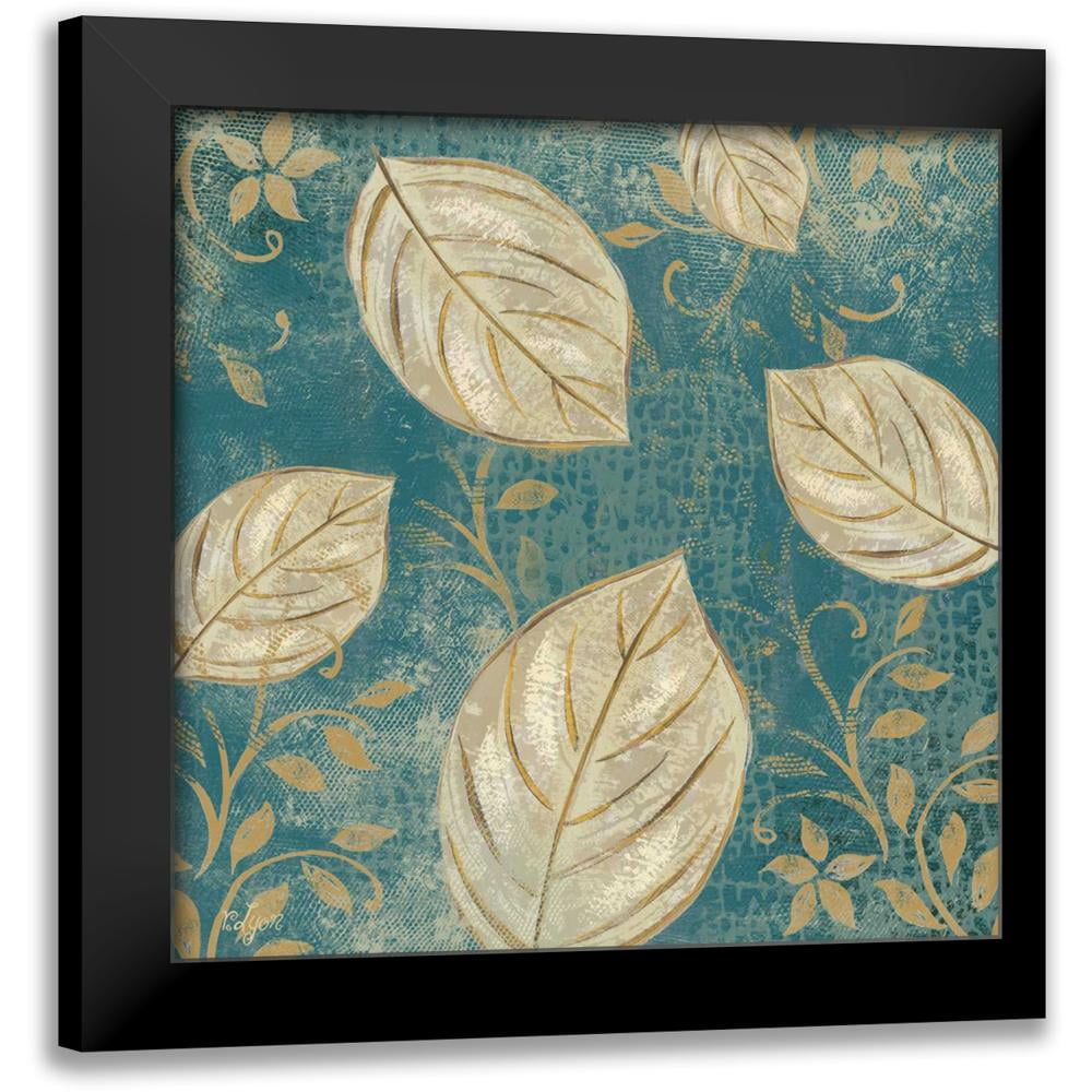 Lyon, Rebecca 20x20 Black Modern Framed Museum Art Print Titled - Leaf Toss Mix I - Walmart.com