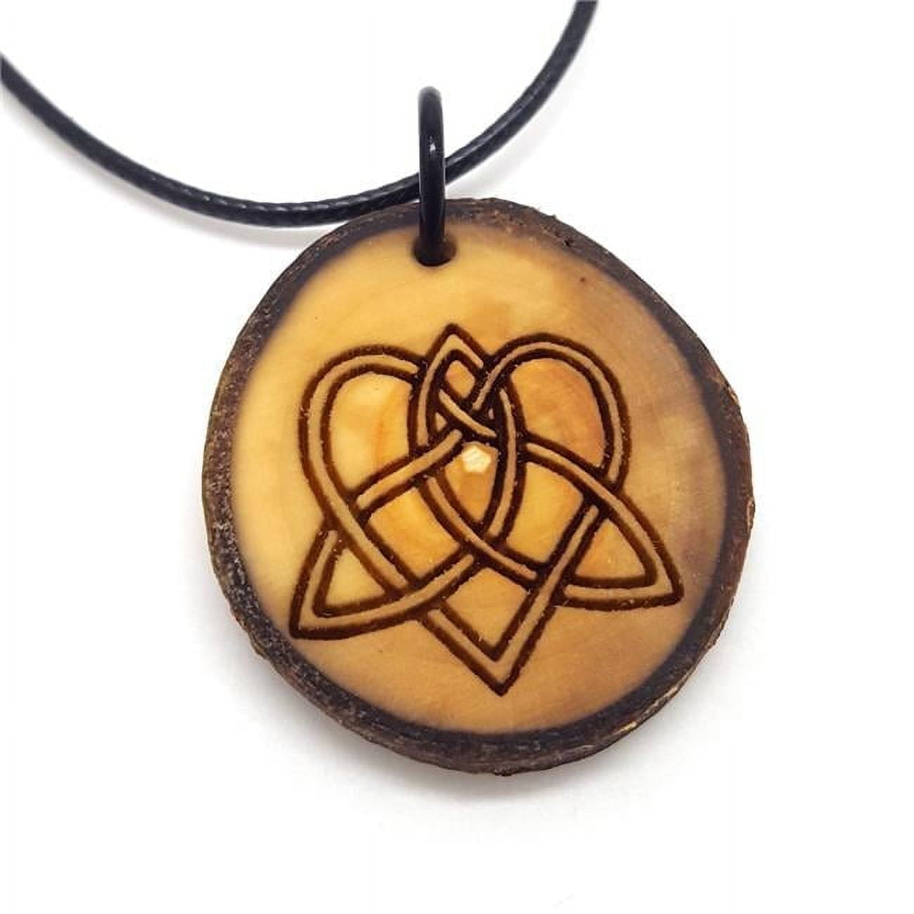 Lyoncraft NKLK01 1.5 in. Celtic Love Knot Wooden Pendant Necklace ...