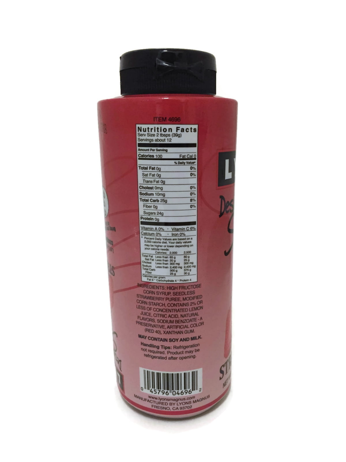 Lyons Gourmet Strawberry Dessert Sauce Pack of 2 with Applicator Tip ...