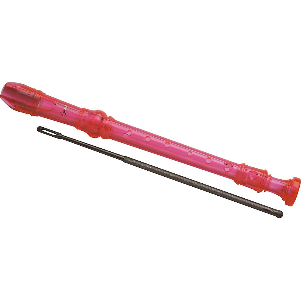 Lyons Soprano Recorder, Transparent Pink, Plastic, 2 Octave Range, Easy ...