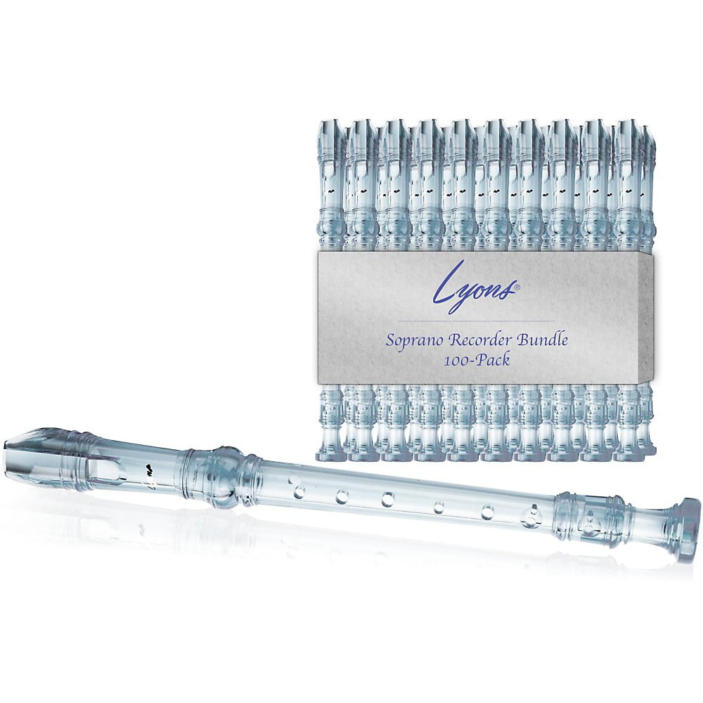 Lyons Soprano Recorder Value Bundle 100-Pack Transparent Clear ...