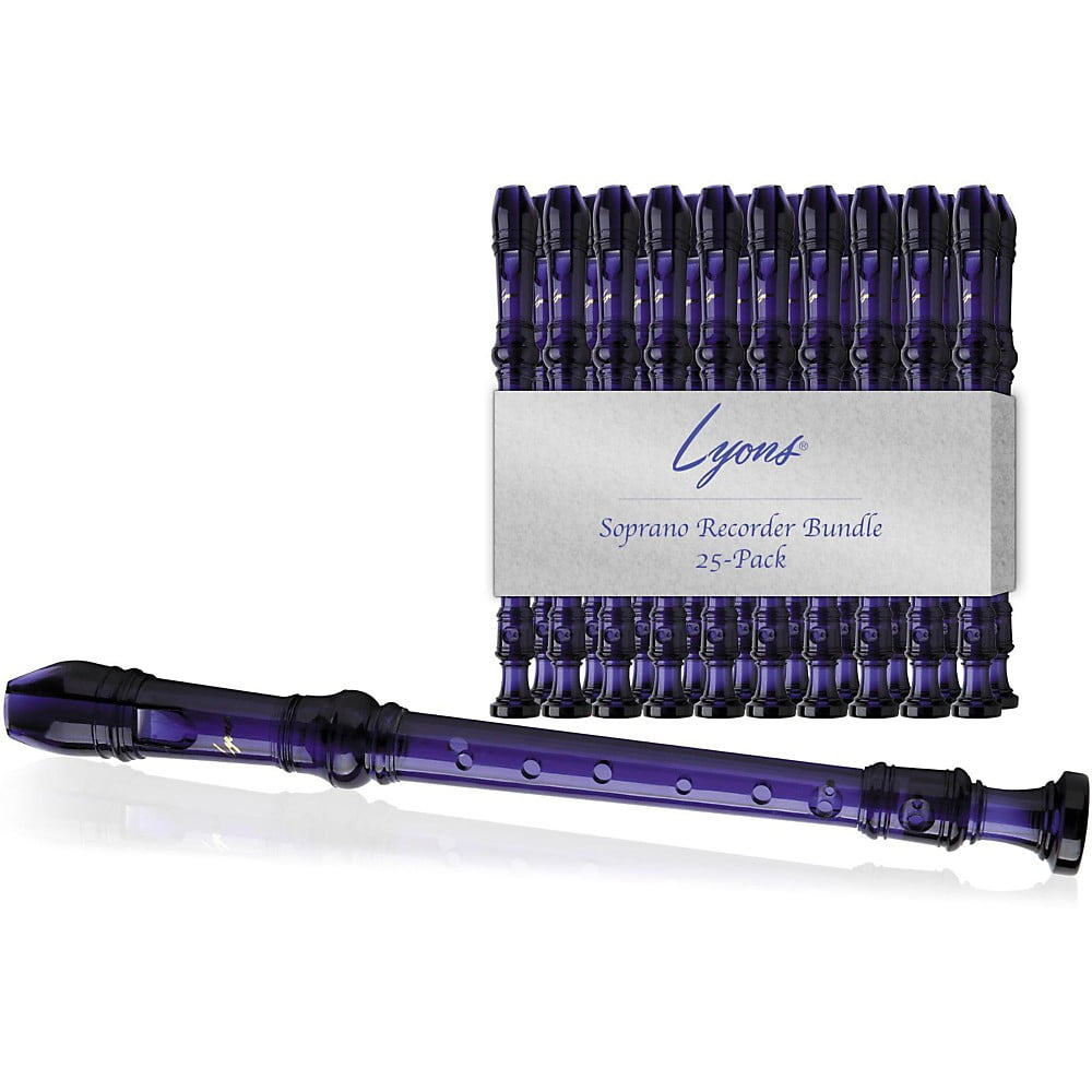 Lyons Soprano Recorder Value Bundle 25-Pack Transparent Purple ...