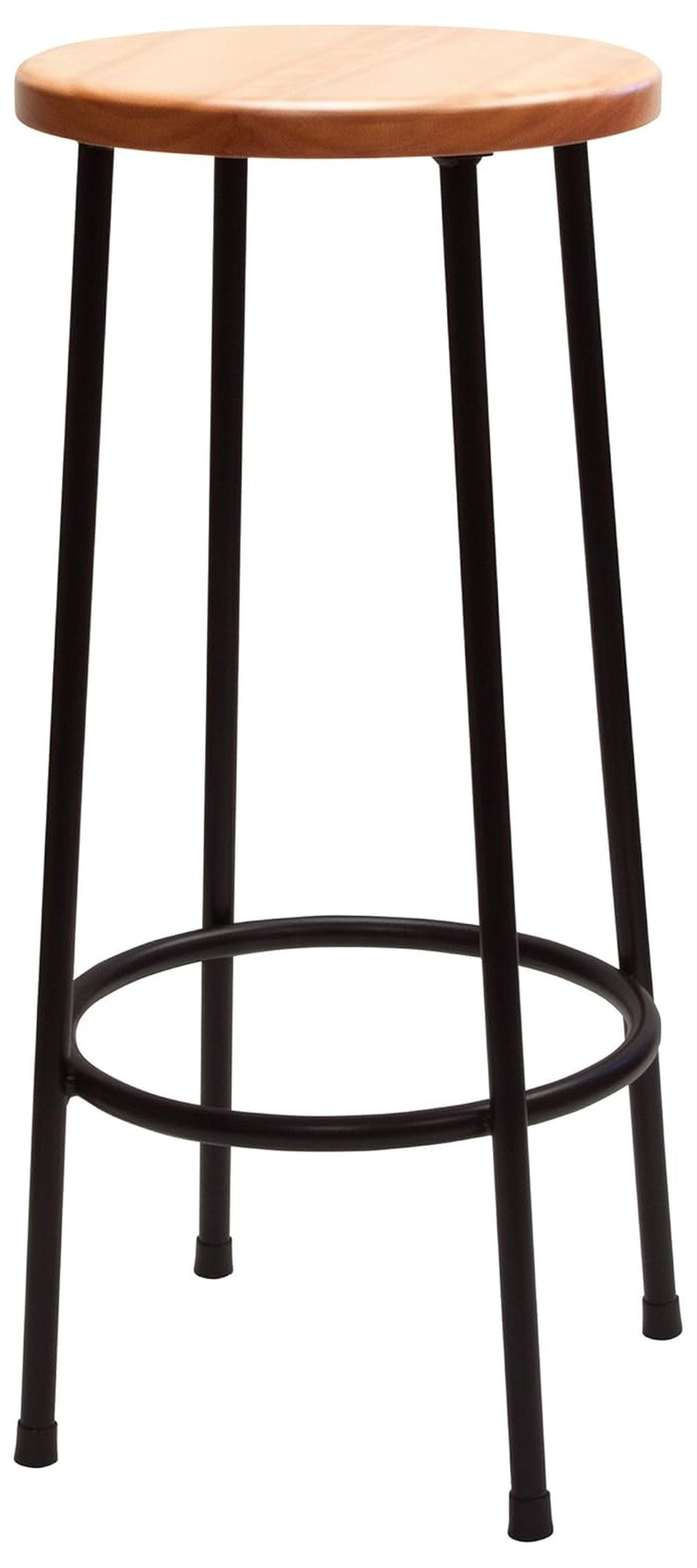 Lyptus Steel Stool 30 Inch - Eco-Friendly Wood & Black Steel Bar Stools ...