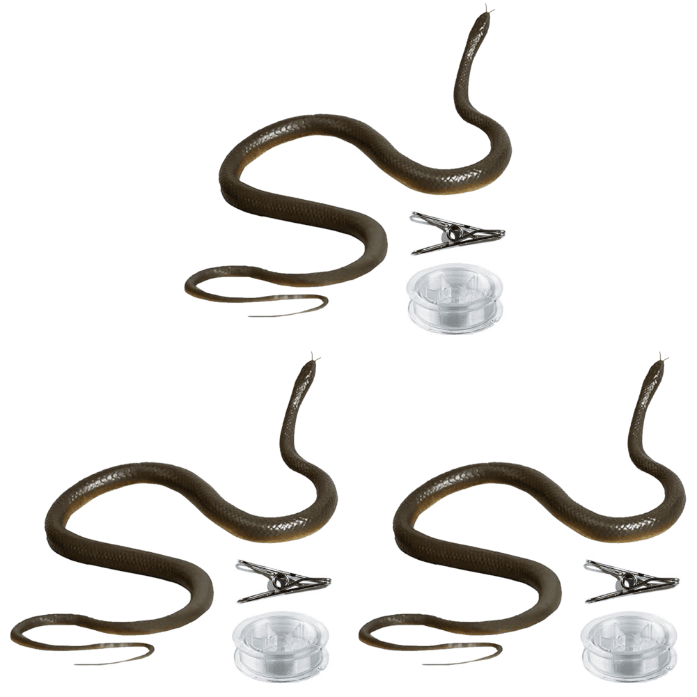 Lyqzj 47.2 Inch Snake Prank with String Clip Realistic Fake Snake Toy ...