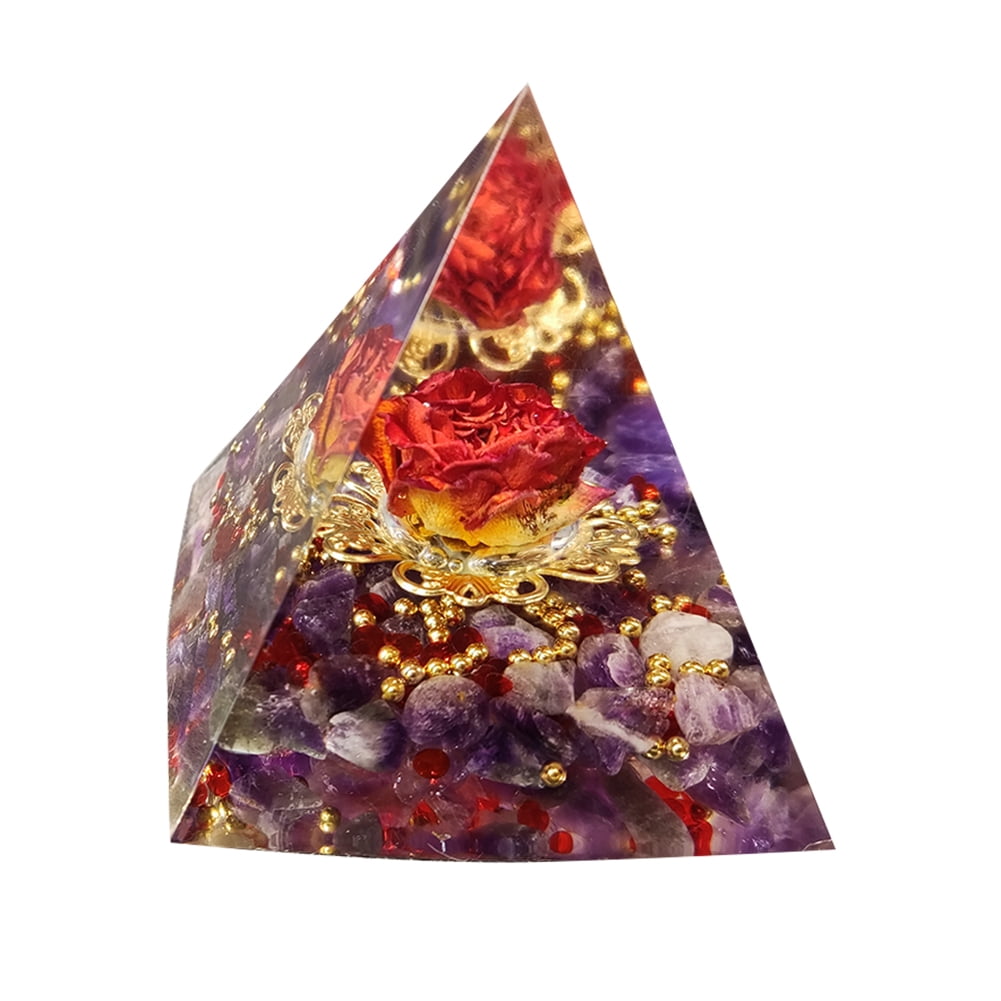 Lyqzj 5cm Natural Stone Pyramid Swan Crystals Energy Generator Ornament ...