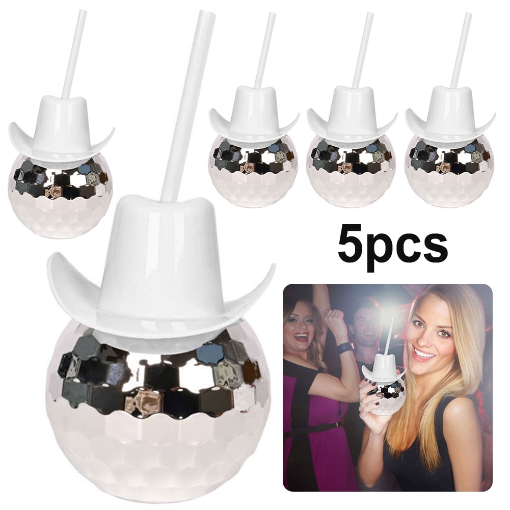 Lyqzj 600ml Ball-Shaped Cup Cowboy Hat Ball Cups for Beer Juice Whiskey ...