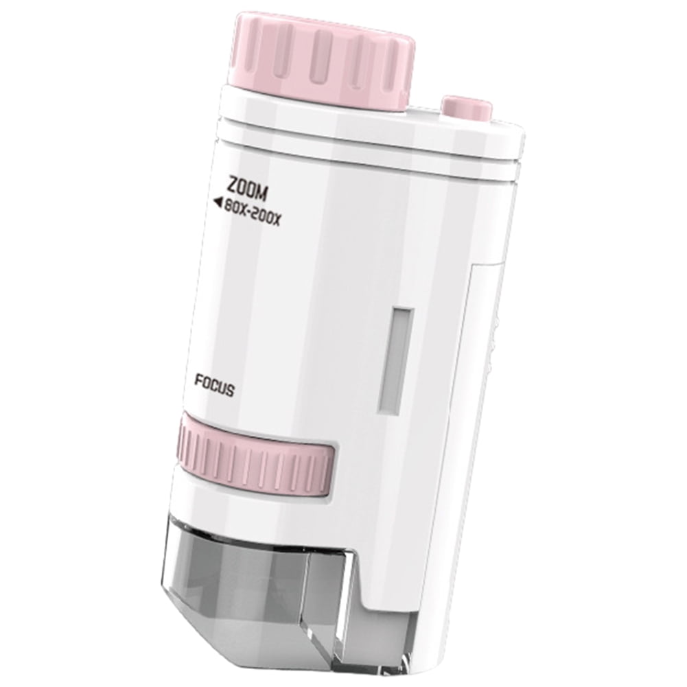 Lyqzj 80-200X Electric Mini Microscope with LED Light Pocket Microscope ...