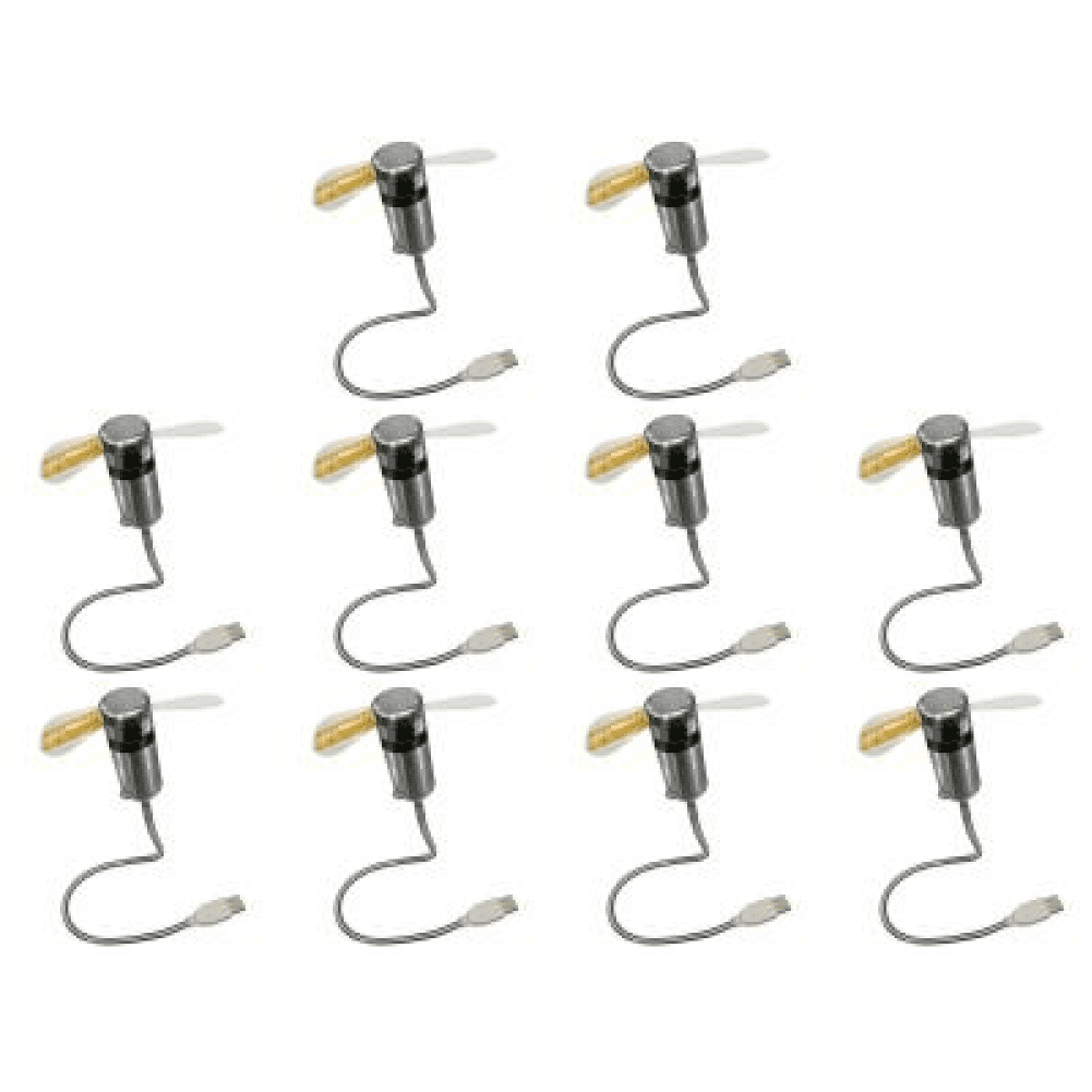 Lyqzj Clock Fans DC 5V LED Clock Fan Portable Gadgets (Time Temperature ...