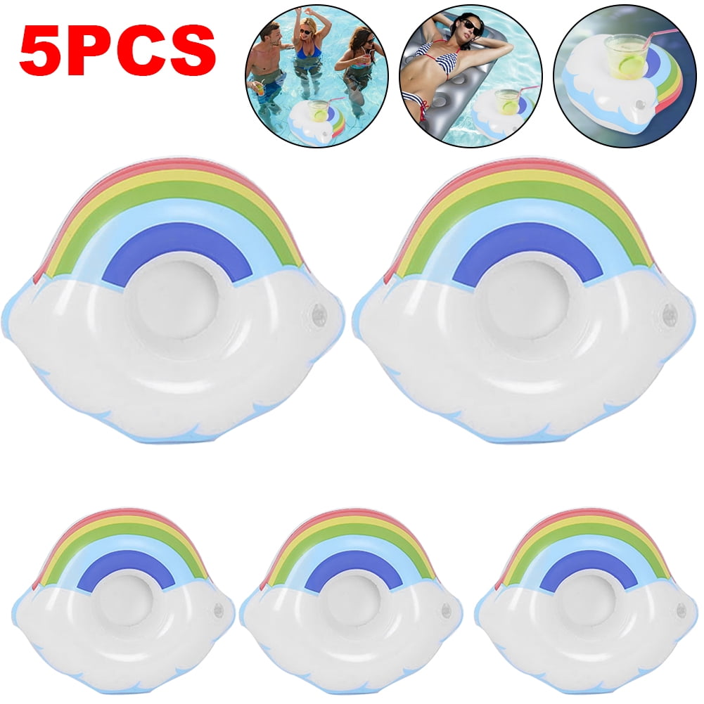 Lyqzj Cup Bracket Soft PVC Ins Style Waterproof for Swimming Pool Party(Rainbow Cloud) - Walmart.com