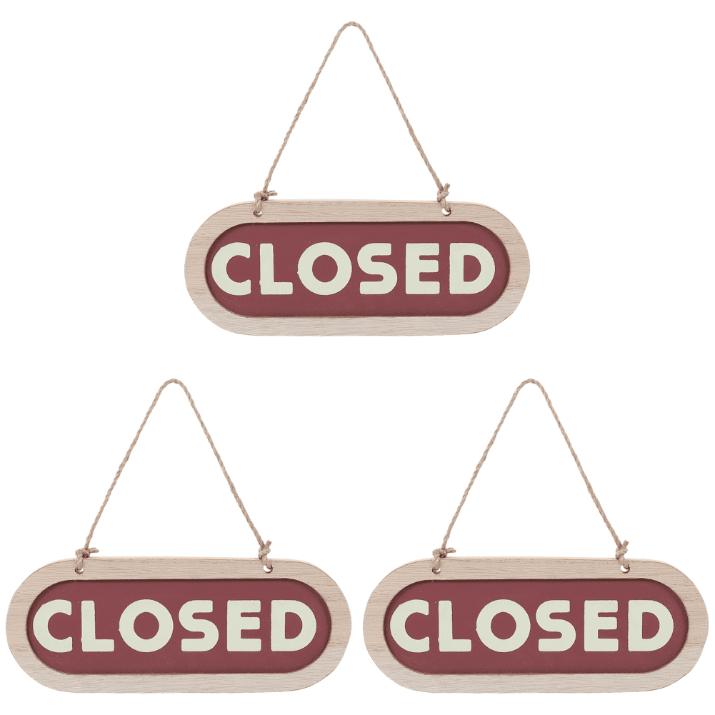 Lyqzj Double Sided Business Door Sign Wooden Open and Close Sign for ...