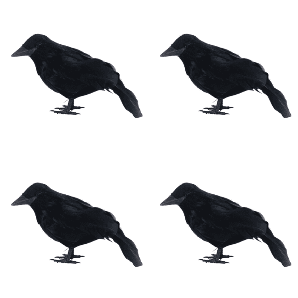 Lyqzj Halloween Artificial Raven Crow Realistic DIY Birds Crafts Theme ...