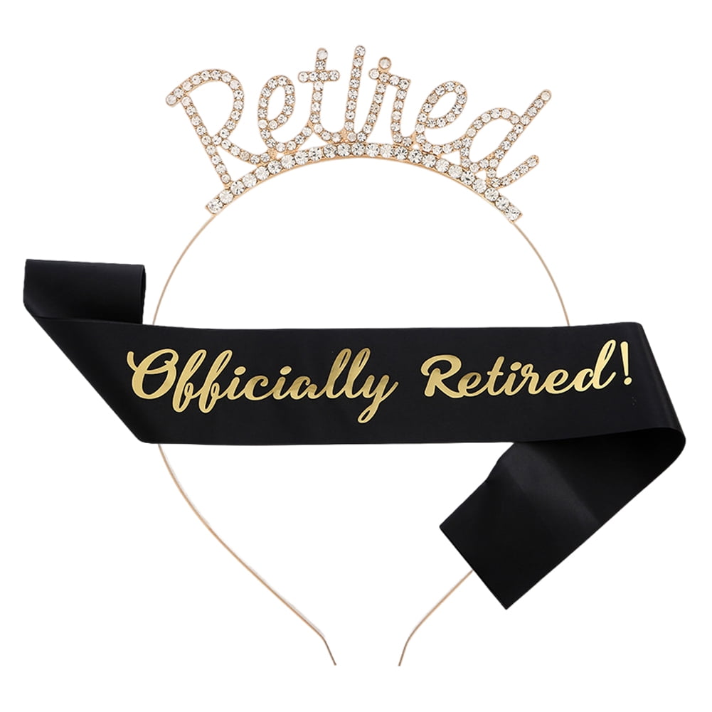 Lyqzj Retirement Party Sash Tiara Kit Fashion Retirement Crown Sash Set ...