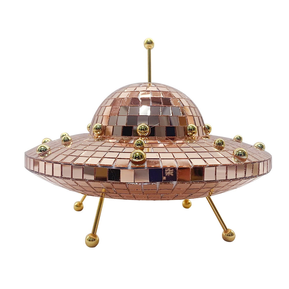 Lyqzj UFO Mirror Reflective Balls Creative UFO Space World Desk ...