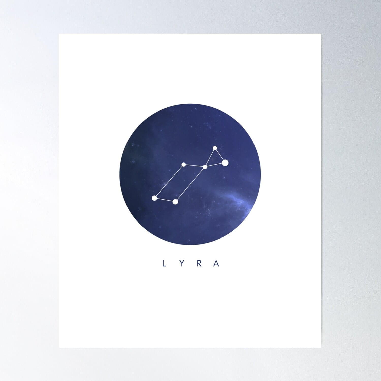 Lyra Constellation Poster Wall Art, Modern Wall Decor, 16x24 UNFRAMED ...
