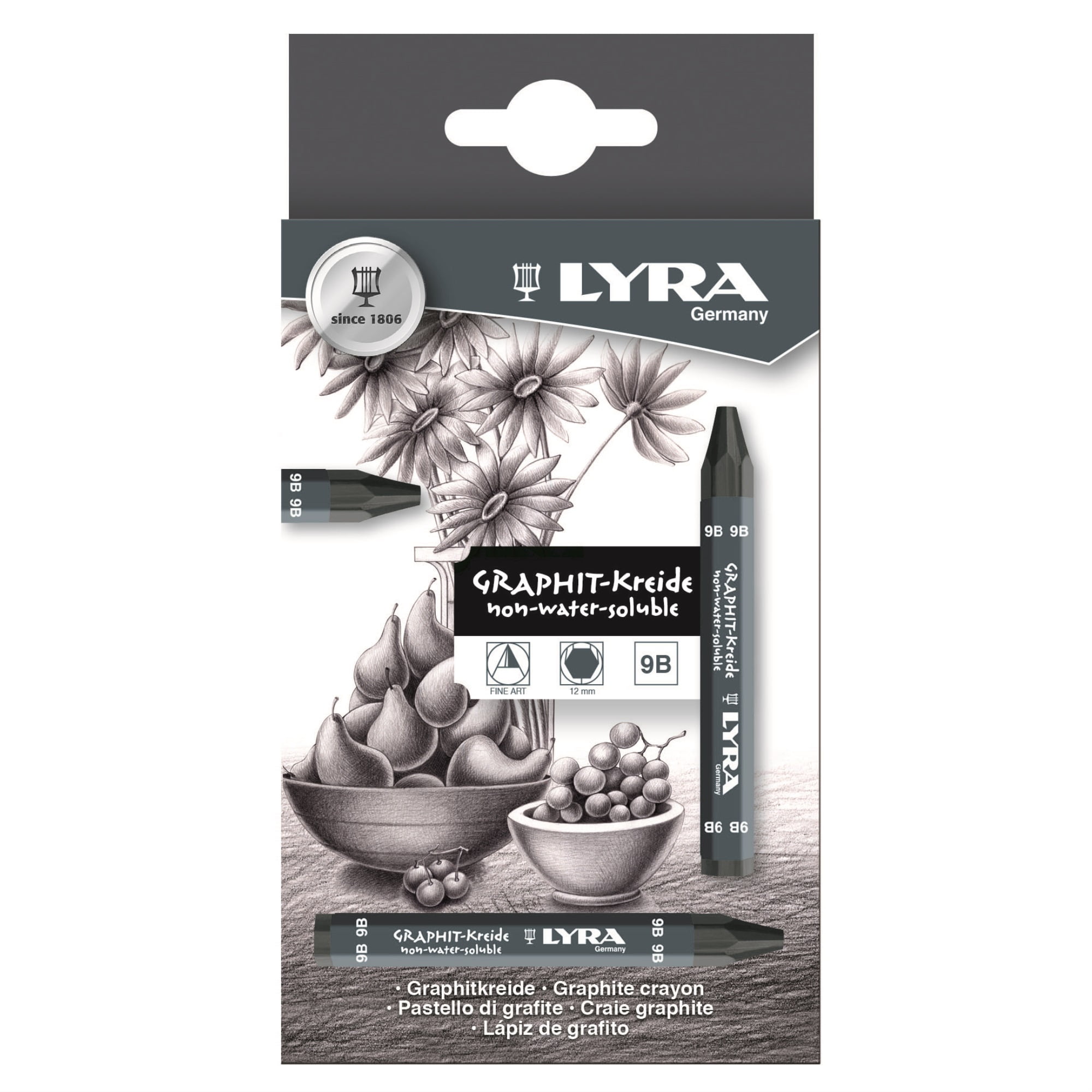 LYRA Graphite Crayons - 9B - Walmart.com