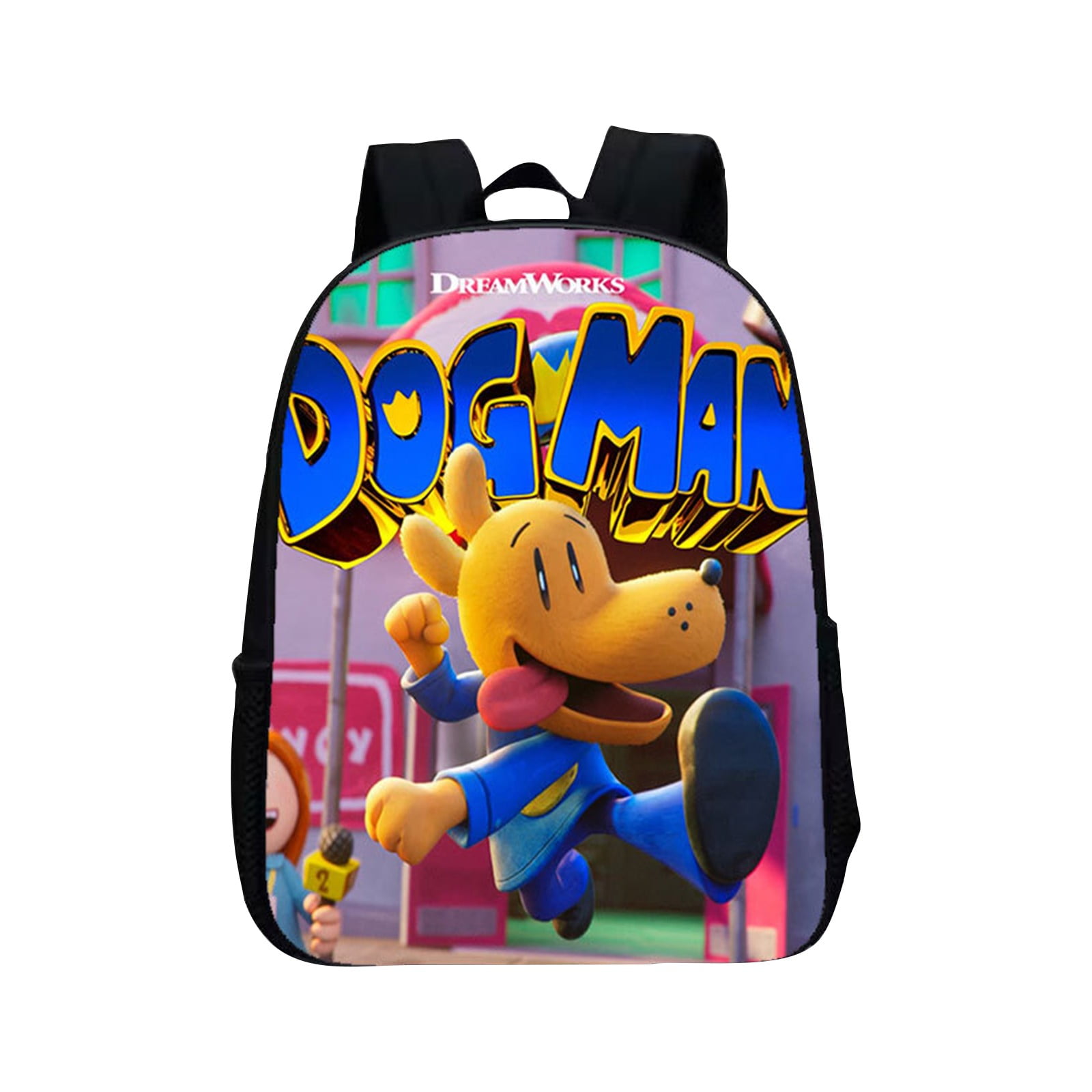 Lyrasun Dog Man Theme Backpack, Hot Cartoon Character Printing Backpack ...