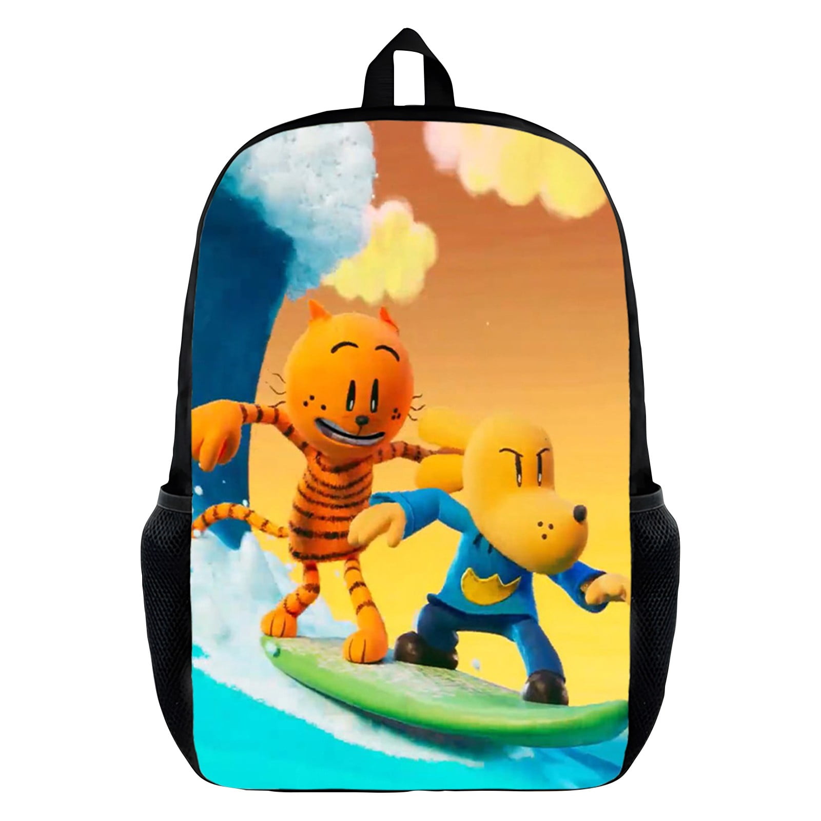 Lyrasun Dog Man Theme Backpack, Hot Cartoon Character Printing Backpack ...