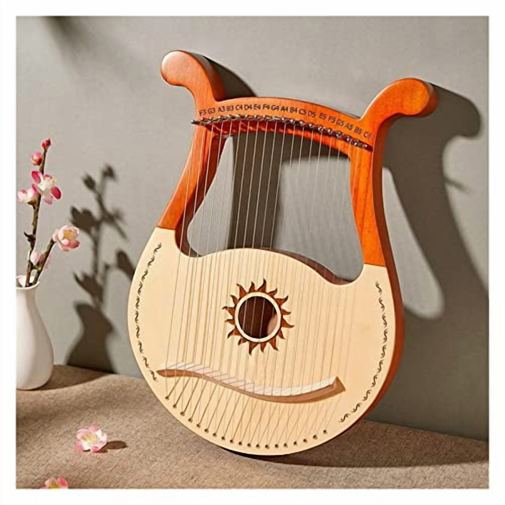 Lyre 19-String Beginner Portable Small Harp Lyre Musical Instrument ...