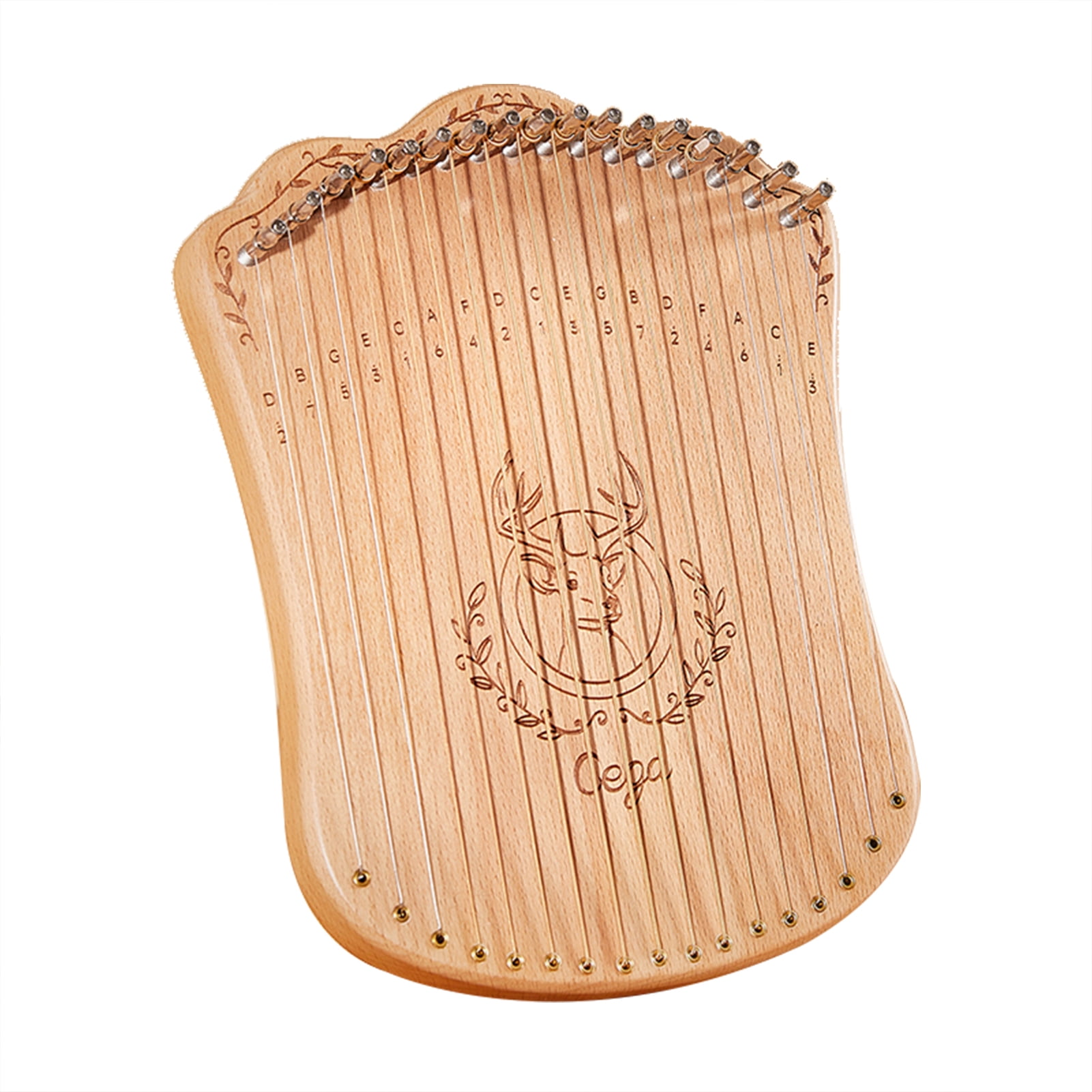 Lyre Harp,Beech Wood Harp Portable Beech Wood Harp Portable Beech Wood ...