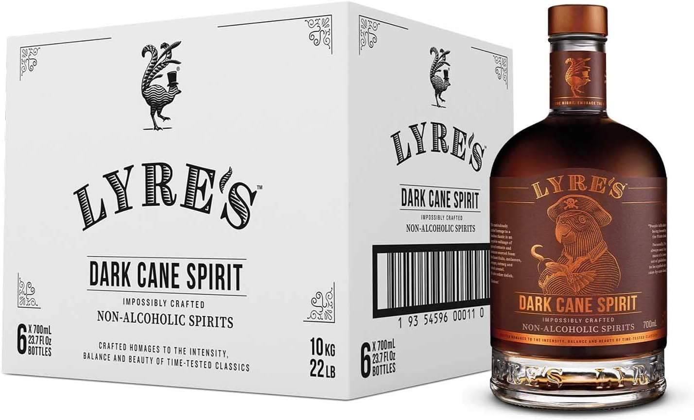 Lyre's Dark Cane - Non-Alcoholic Spirit, Case of 6 - Dark Rum Style ...