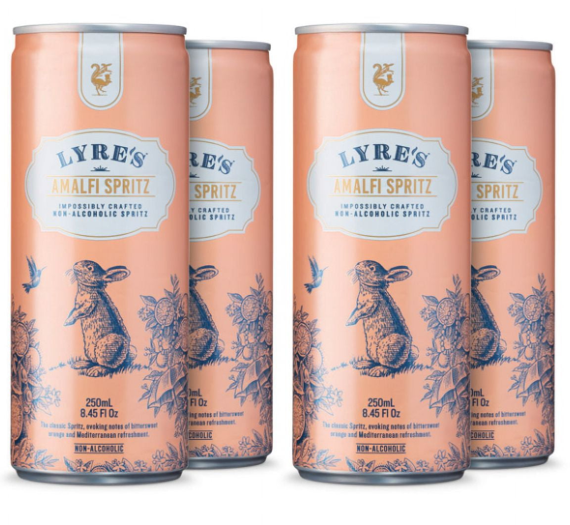 Lyres Amalfi Spritz Premixed Sparkling Drinks, 4 Pack Cans - Walmart.com
