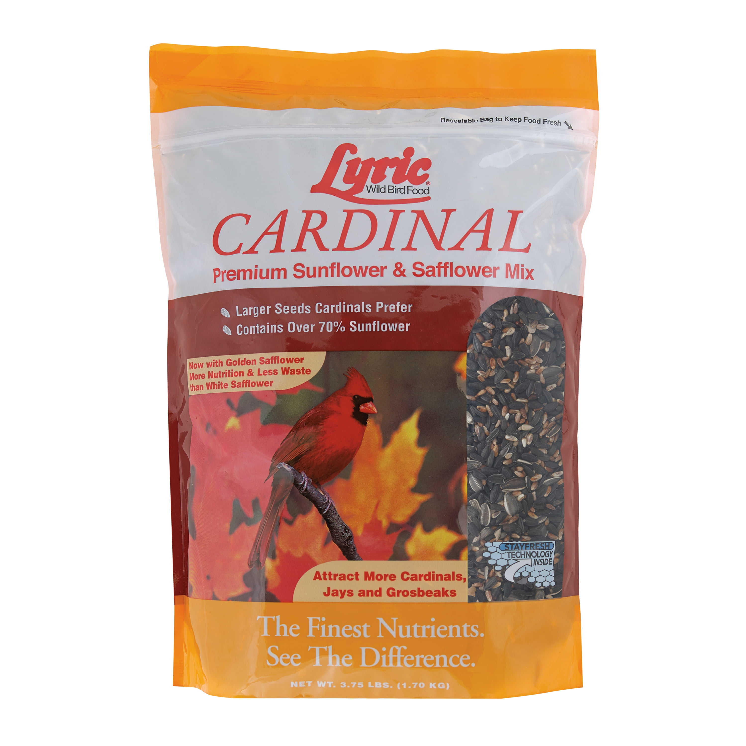 Lyric Cardinal Wild Bird Seed, Sunflower & Safflower Premium Bird Food ...