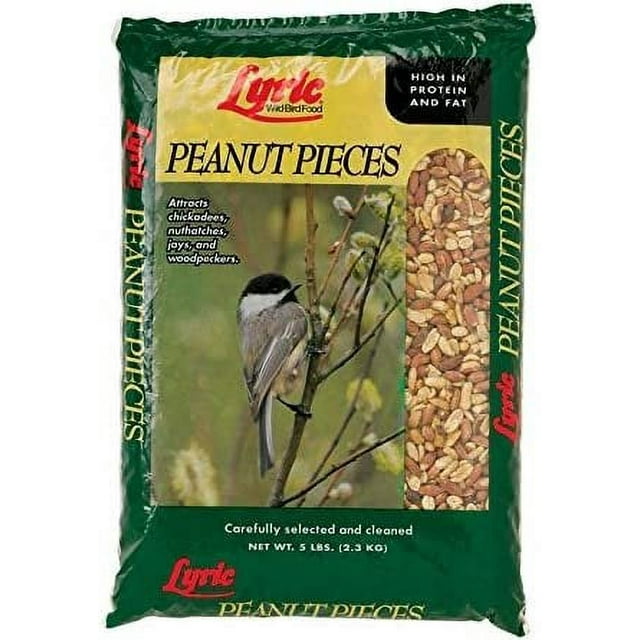 Lyric Chickadee and Nuthatch Wild Bird Food Peanut Pieces 5 lb ...