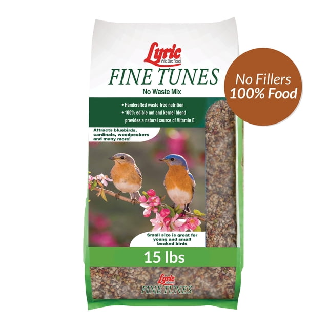 Lyric Fine Tunes 15 lb Bag - No Waste Wild Bird Seed Food Mix with ...
