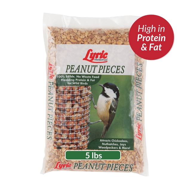 Lyric Peanut Pieces Wild Bird Seed, No Waste Bird Food - 5 lb. Bag ...