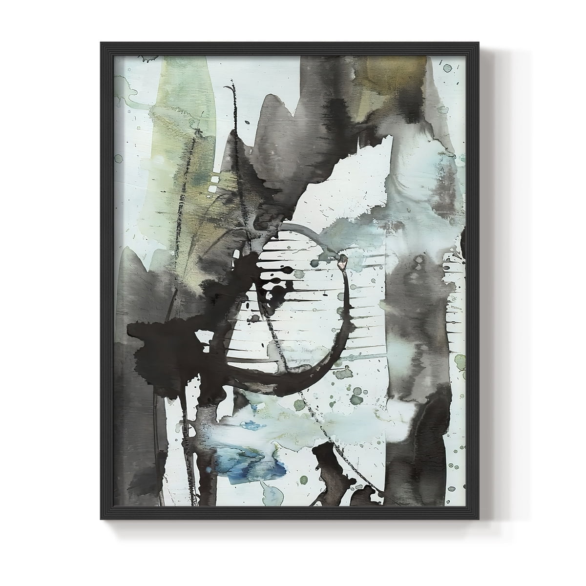 Lyrical Abstract II Framed Print in Black Solid Wood Framed Print No ...