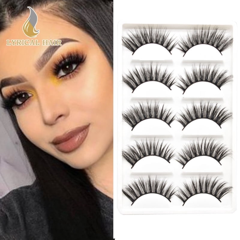 Lyrical Hair 3D Faux Mink Eyelashes Fales Eyelash Extensions 5 Pairs 3D ...