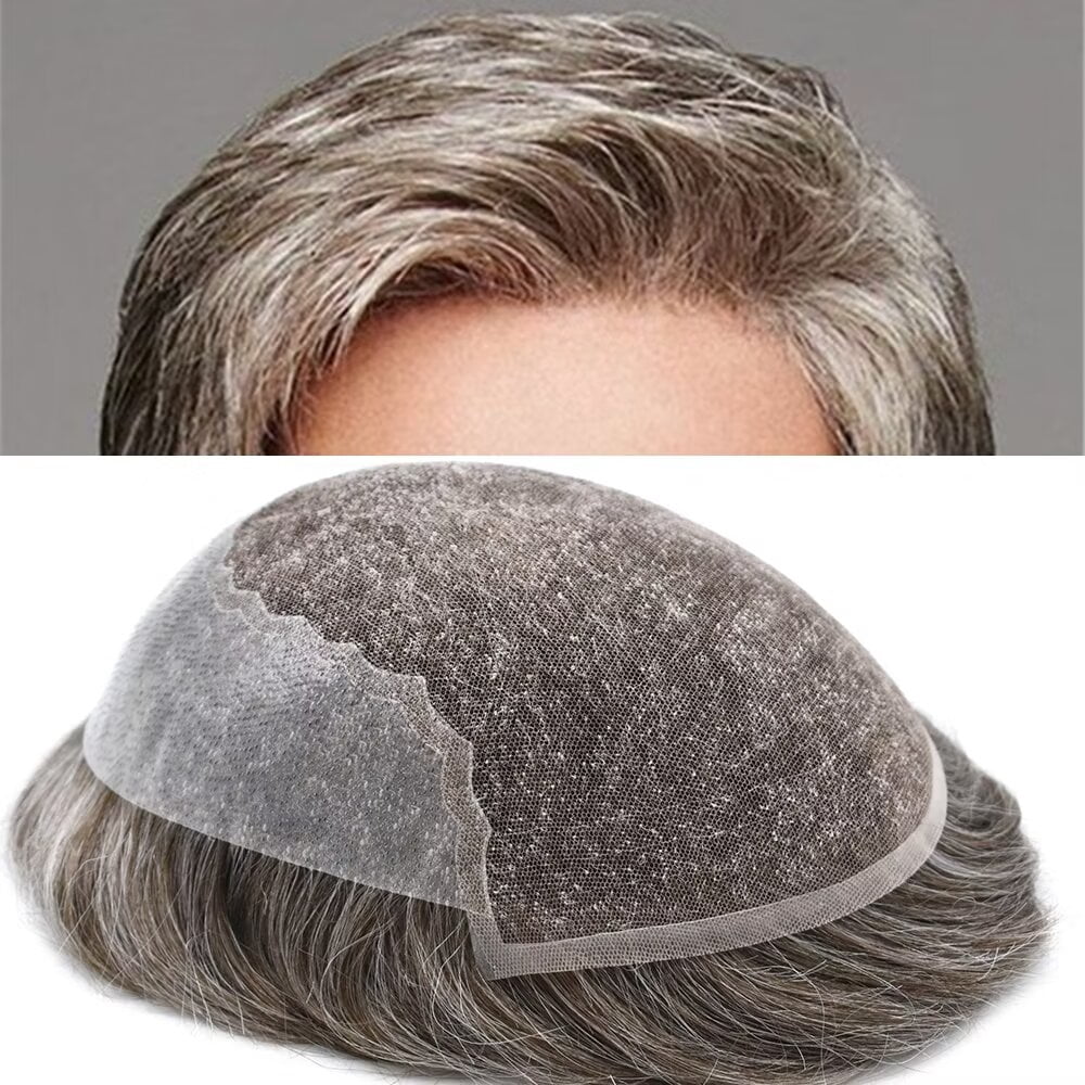 Lyrical Hair Mens Hair System French Lace Human Hair Thin Skin Mens ...