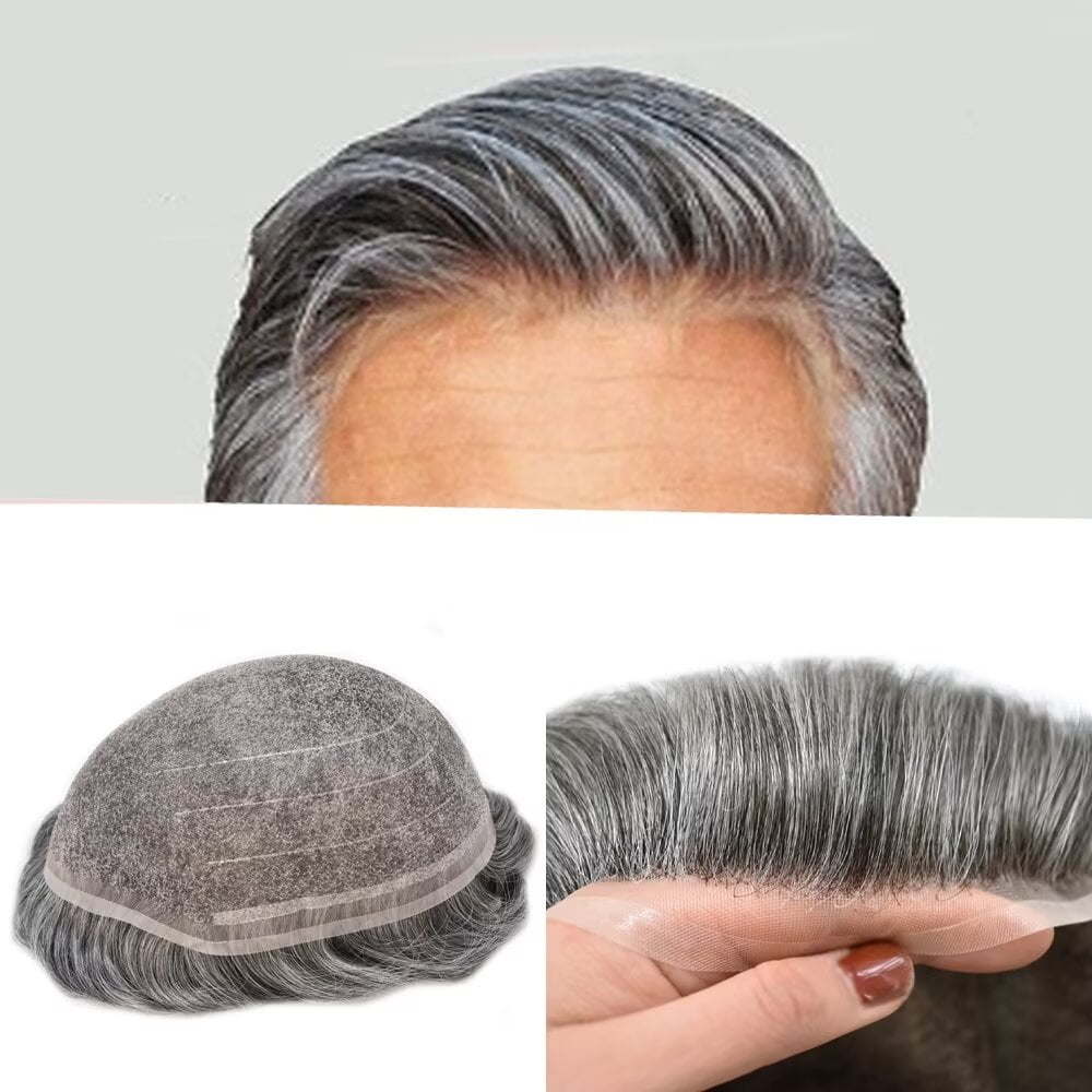 Lyrical Hair Toupee for Men Hair System for Man Siwss Super Welded Lace ...