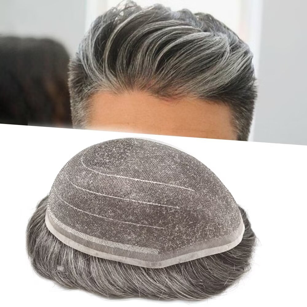 Lyrical Hair Toupee for Men Hair System for Man Siwss Super Welded Lace ...
