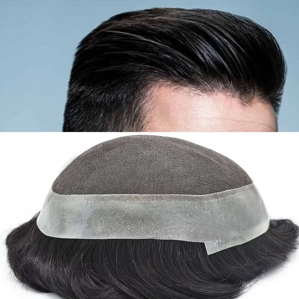 Lyrical Hair Toupee for Men Hairpieces 8"X10" French Lace Mens Toupee ...