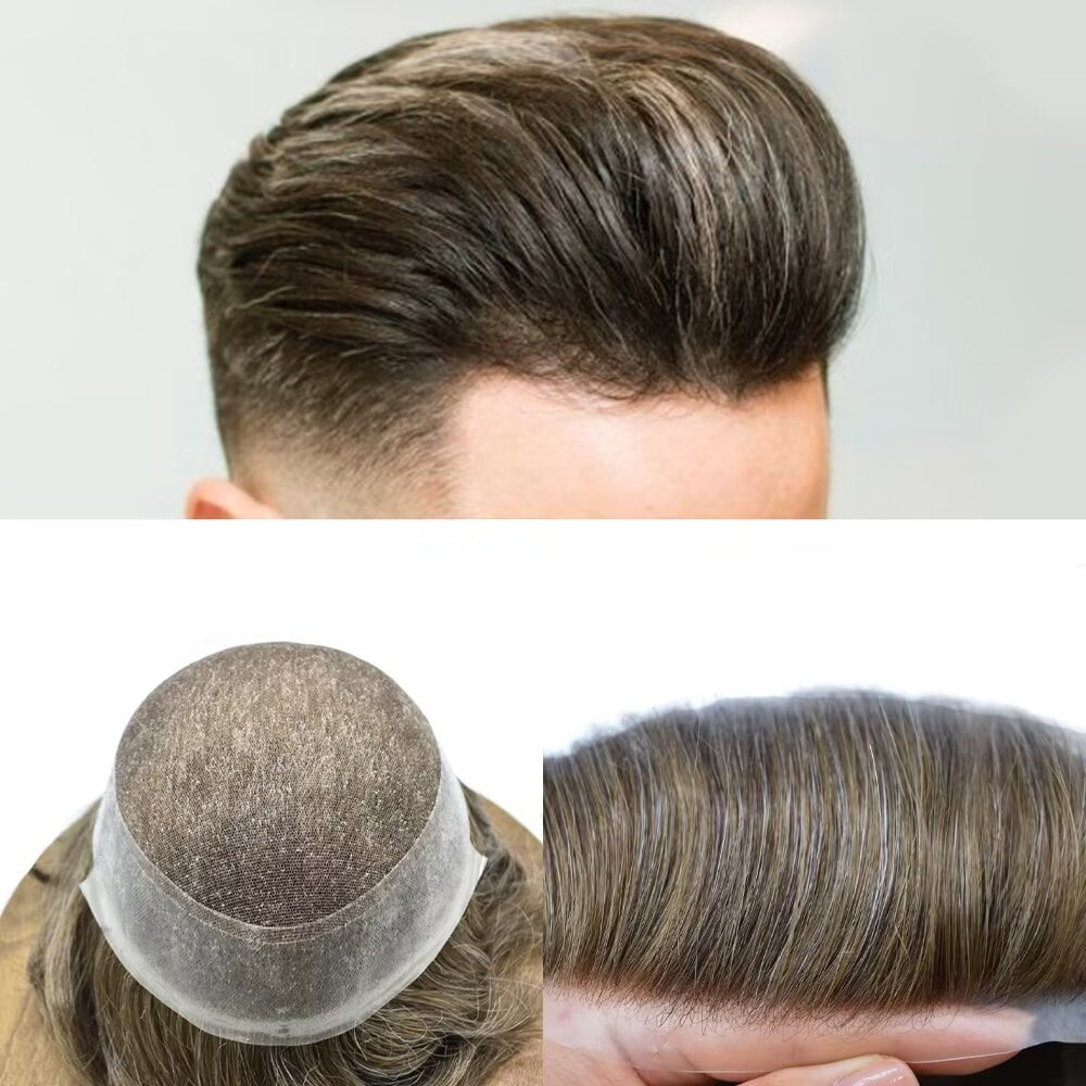 Lyrical Hair Toupee for Men Hairpieces 8"X10" French Lace Mens Toupee ...