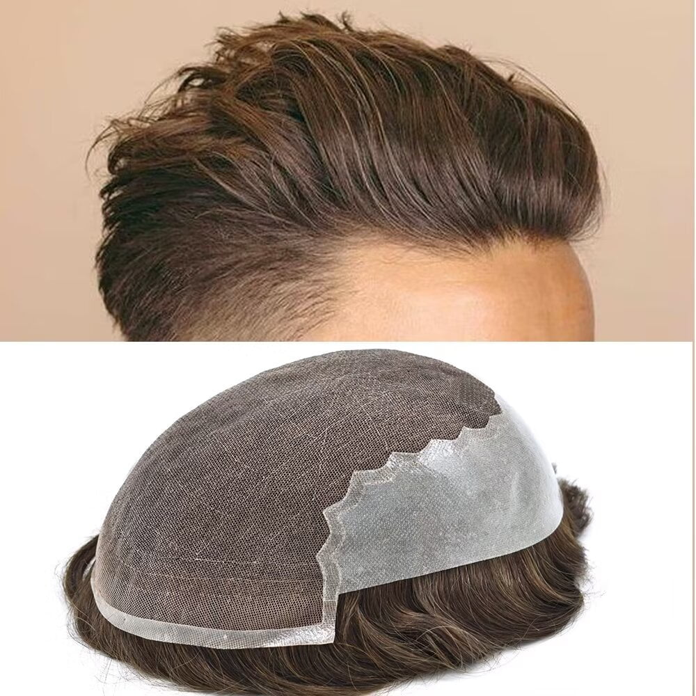 Lyrical Hair Toupee for Men Lace Front Mens Toupee Hair Piece Human ...