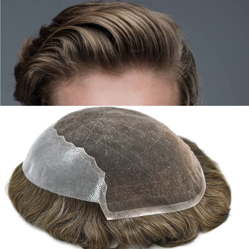 Lyrical Hair Toupee for Men Lace Front Mens Toupee Hair Piece Human ...