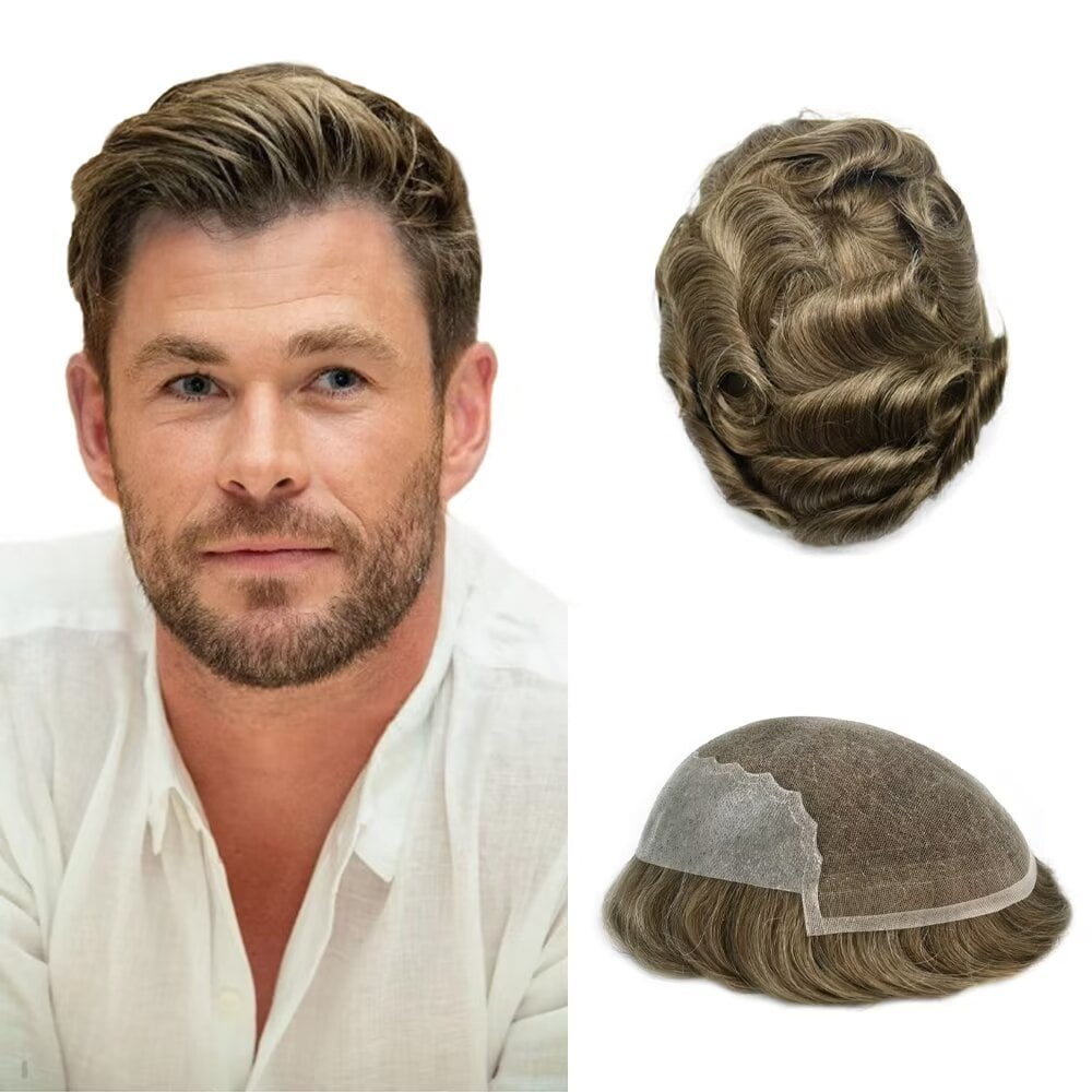 Lyrical Hair Toupee for Men Lace Front Mens Toupee Hair Piece Human ...