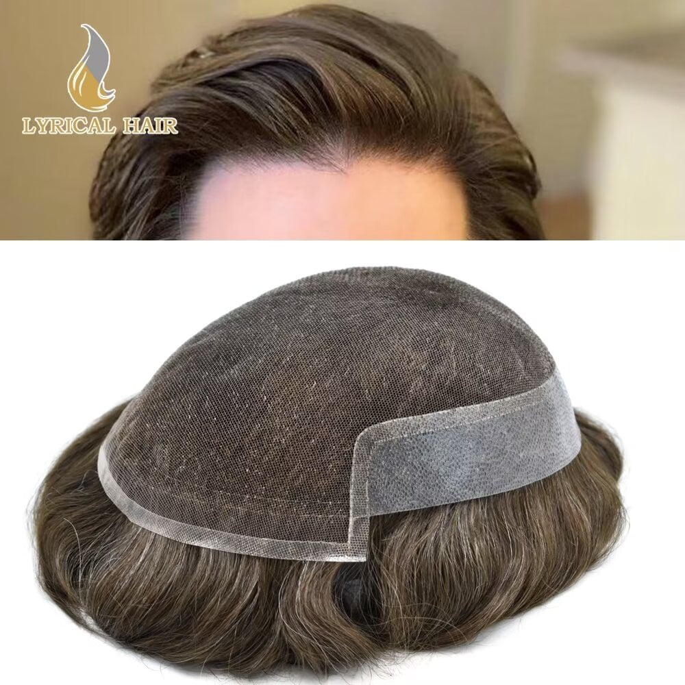 Lyricalhair French Lace Toupee for Men Hairpieces Mens Toupee Human ...