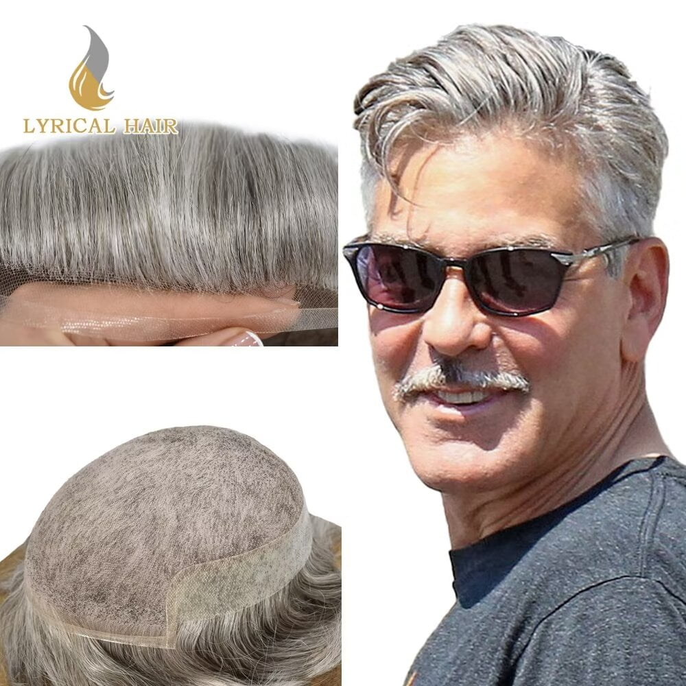 Lyricalhair French Lace Toupee for Men Hairpieces Mens Toupee Human ...