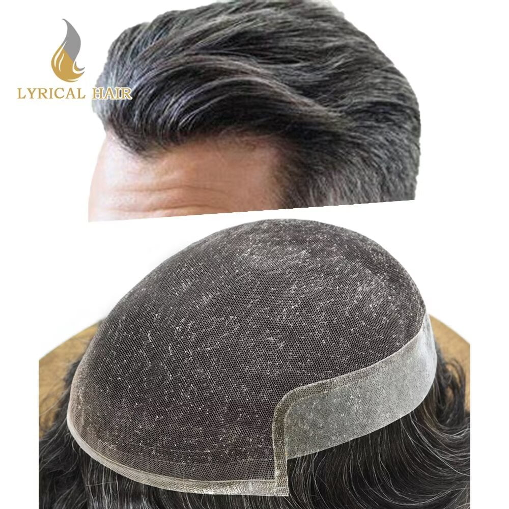 Lyricalhair French Lace Toupee for Men Hairpieces Mens Toupee Human ...