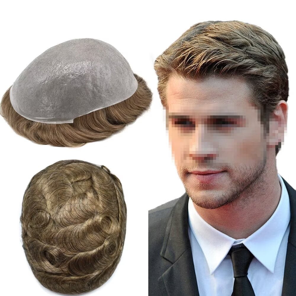 Lyricalhair Toupee For Men 0.04mm Ultra Thin Skin Mens Toupee Human ...