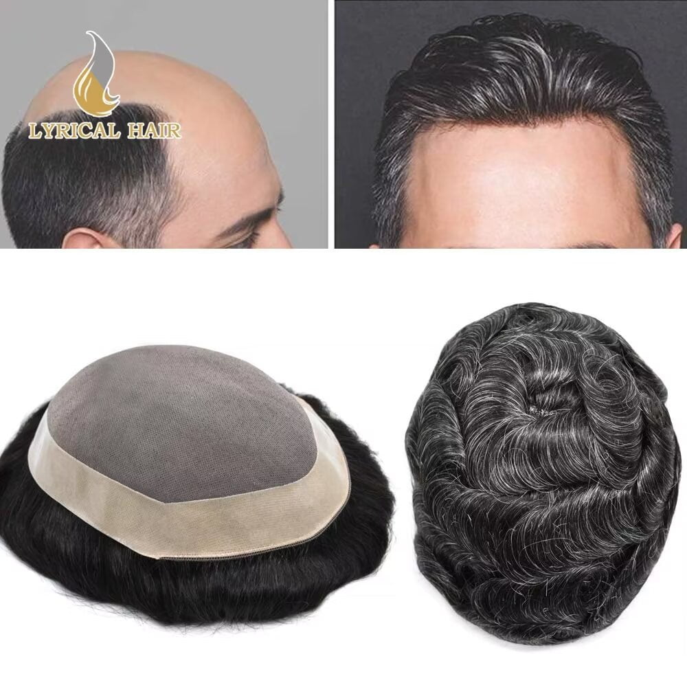 Lyricalhair Toupee for Men Fine Mono Mens Toupee Hairpieces Human Hair ...