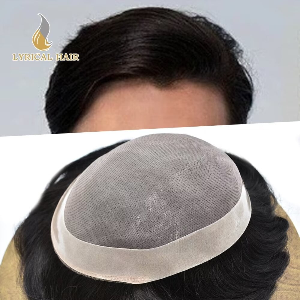 Lyricalhair Toupee for Men Fine Mono Mens Toupee Hairpieces Human Hair ...
