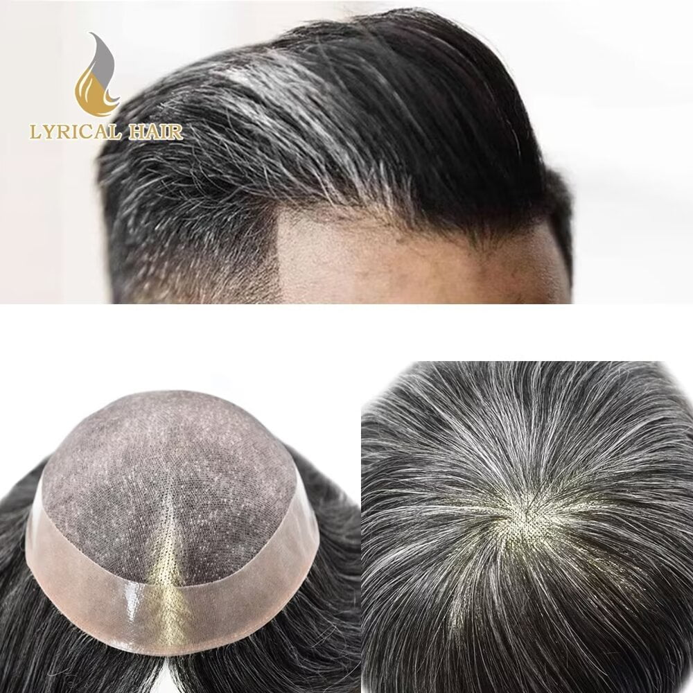 Lyricalhair Toupee for Men Fine Mono Mens Toupee Hairpieces Human Hair ...