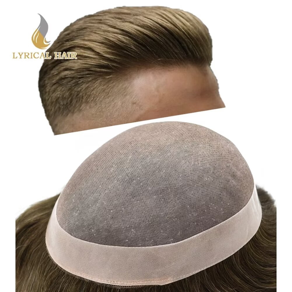 Lyricalhair Toupee for Men Fine Mono Mens Toupee Hairpieces Human Hair ...