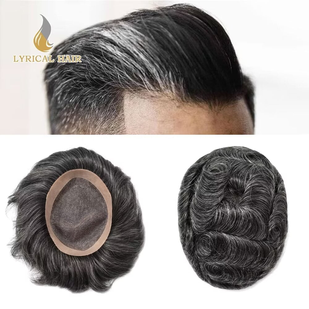 Lyricalhair Toupee for Men Fine Mono Mens Toupee Hairpieces Human Hair ...